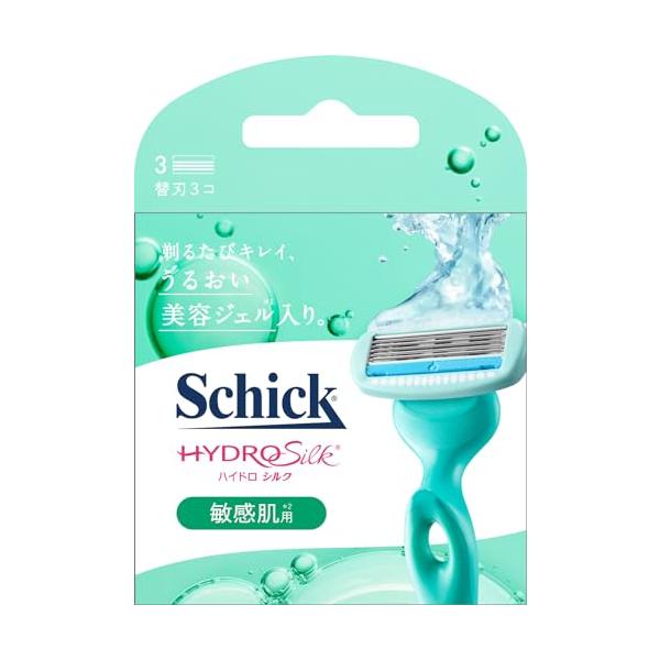 とけだすジェルで、うるおい美肌へシックハイドロシルクシリーズシェービングしながら肌がうるおう、快適な剃り心地水に触れるとモイスチャー美容ジェルシェービング剤が溶け出し、ジェルになります刃の1枚1枚についた独自のスキンガードが、肌への負担を減...