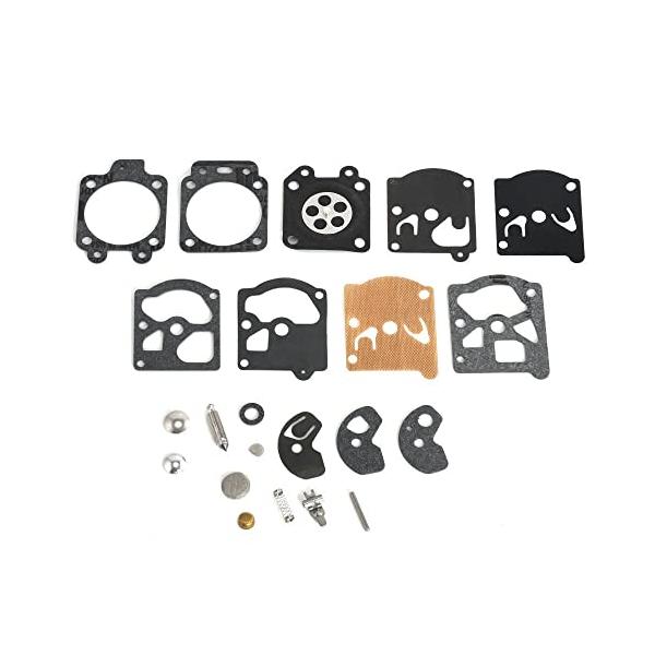 高?量材料：22PCS化油器修理包中的膜片采用高?量的美国膜片材料，具有??的耐油性、耐?性和耐磨性，?保在各??苛?境下的?定性能和?使用寿命。 G?o zh?li?ng c?ili?o:22PCS hu? y?u q? xi?l? b?...