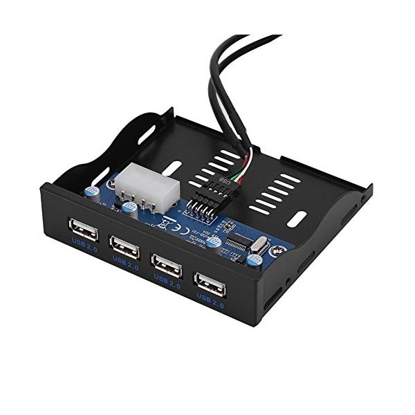 未使用の3.5インチフロッピードライブスペースを4つのUSB 2.0インターフェイスに変換するプラグアンドプレイ、電源は不要です4つのUSB 2.0プラグにより、4つのデバイスの高速充電と高速転送が同時に、便利で効率的になり、効率的に時間を...