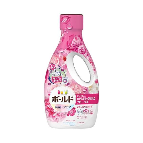 プレミアムブロッサム の香り抗菌+アロマ強洗浄ですすぎ1回でOK24h 香り長続き洗濯洗剤のボールドジェルはレノアHAPINESS共同開発