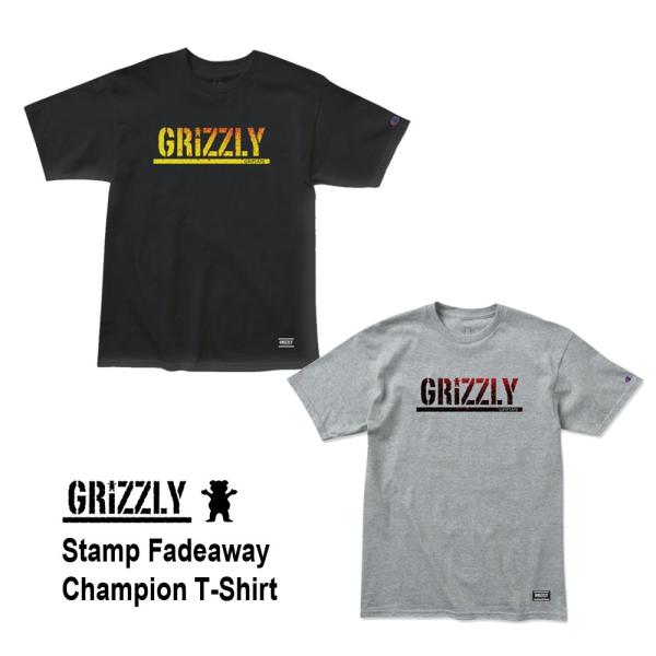 【GRIZZLY X  Champion / T-SHIRTS】スケボー・スケートボードのデッキテープブランド、GRIZZLY（グリズリー）のTシャツです。アメリカのスポーツウェアブランド Champion（チャンピオン）とのコラボ！。M：...