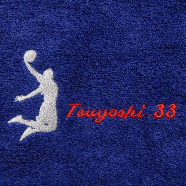 とてもシンプルなDUNKのシルエットとお名前を今治産のフェイスタオルに刺繍致します。バスケを頑張る方へのプレゼントや部活の記念品などに、いかがでしょうか？使用するタオルは、世界的に評価された高品質な綿「サンホーキン綿」だけを使用。毛羽立ちも...