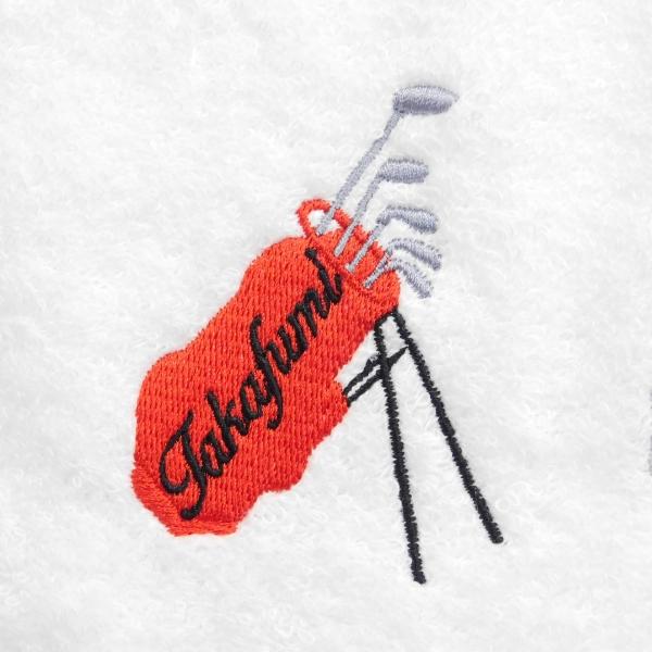 Golfをこよなく愛する方へのプレゼントに、ゴルフバッグの刺繍入り今治フェイスタオルはいかがでしょうか「誕生日」や「ゴルフコンペの記念品」としても喜ばれるお品になっております。使用タオルは、世界的に評価された高品質な綿「サンホーキン綿」だけ...