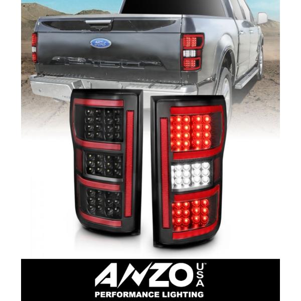 注意：車検際、判断によっては、車検に通らない場合がございます。そのようなトラブルのために、純正ライトの保管を強くお勧めしております。☆商品名：FORD F-150 18-20 LED TAILLIGHT BLACK (RED LIGHT B...