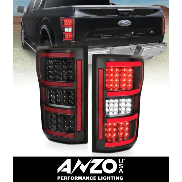 注意：車検際、判断によっては、車検に通らない場合がございます。そのようなトラブルのために、純正ライトの保管を強くお勧めしております。☆商品名：FORD F-150 18-20 FULL LED TAIL LIGHTS BLACK☆品番： 3...