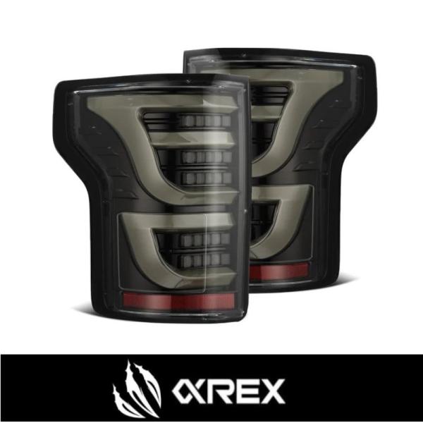 注意：車検際、判断によっては、車検に通らない場合がございます。そのようなトラブルのために、純正ライトの保管を強くお勧めしております。☆商品名：15-20 Ford F150 LUXX-Series LED Tail Lights Alpha...