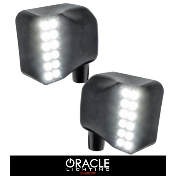 注意：車検際、判断によっては、車検に通らない場合がございます。そのようなトラブルのために、純正ライトの保管を強くお勧めしております。☆商品名：ORACLE JEEP WRANGLER JK LED OFF-ROAD SIDE MIRRORS...