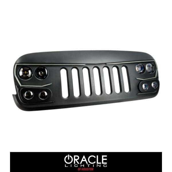 注意：車検際、判断によっては、車検に通らない場合がございます。そのようなトラブルのために、純正ライトの保管を強くお勧めしております。☆商品名：ORACLE LIGHTING VECTOR PRO-SERIES FULL LED GRILL ...