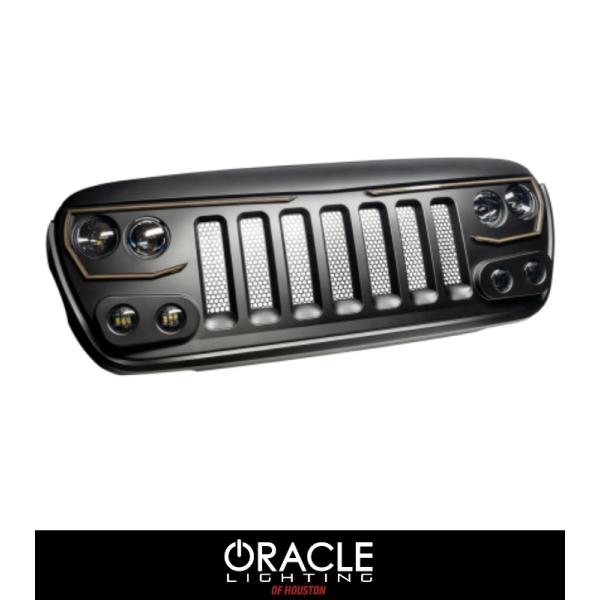 注意：車検際、判断によっては、車検に通らない場合がございます。そのようなトラブルのために、純正ライトの保管を強くお勧めしております。☆商品名：ORACLE LIGHTING VECTOR PRO-SERIES FULL LED GRILL ...