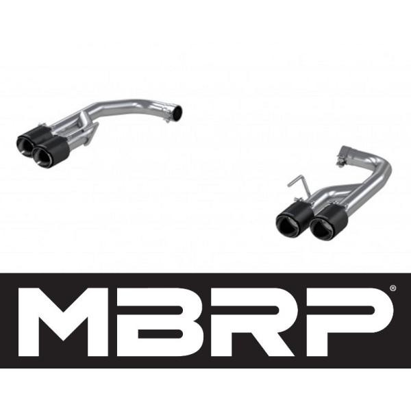 ☆商品名：2.5" Axle Back, with Quad 4" Dual Wall Tips, Non Active Exhaust, Carbon Fiber, Ford Mustang GT 5.0L 2018 - 2023☆品番：...