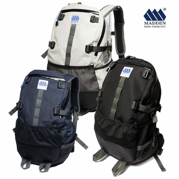 MADDEN メデン 正規店形状：BACK PACK容量(L)：20L重量(g)：765gサイズ(cm)＊W33×H47×D15素材：POLYESTER 600D特徴・デイリーからハイキングまで使えるマルチバック・外側3面/内側2面の大容量...
