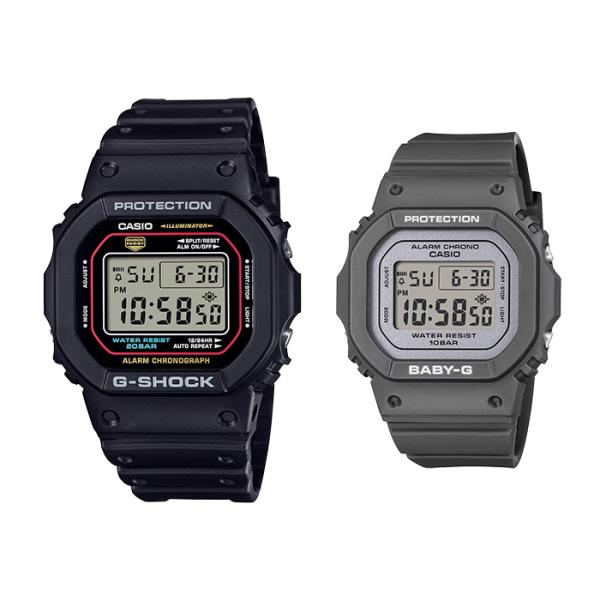 ペアウォッチ gショック g-shock ペア  腕時計ペア [メンズ]ケース・ベゼル材質： 樹脂樹脂バンド無機ガラス耐衝撃構造（ショックレジスト）20気圧防水ストップウオッチ（1/100秒／1秒、24時間計、スプリット付き）タイマー（セッ...