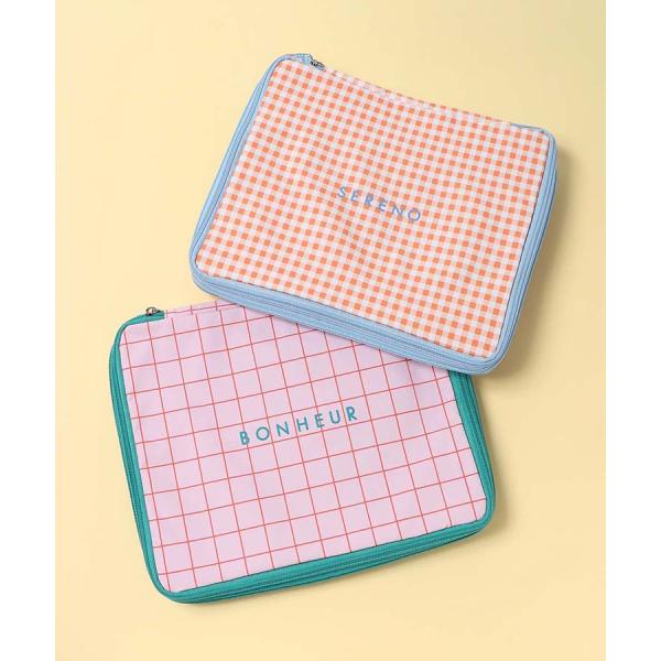 旅をカラフルに彩るトラベルシリーズ「COLORIP(カラリップ)」。カラフルなチェック柄のパッキングポーチ。かさばる衣類を簡単圧縮して、カバンの中をすっきり整頓できる便利なアイテム。春夏の場合は2泊3日分(トップス3枚、ボトムス3枚、パジャ...