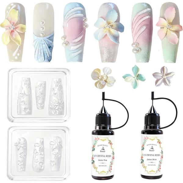 【セット内容】3点セット 1つのシリコンモールド+2本UVジェル（ クリアとピンク）【DIY向】さまざまなDIYプロジェクトに使用できます。自分の好みに合わせて色を変えたり、お気に入りの薄板や部品、装飾材料を組み合わせたりすることができます...