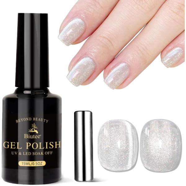 【マグネットネイル 単色】大容量の15ml入れ、1カラーセット、磁石付き。パッケージも可愛い、UV/LEDライトで硬化必要です。【キラキラ感】綺麗め上品カラー、高品質なジェルネイル マグネットネイルです。磁石でうねうね動くと宝石の様な輝きは...