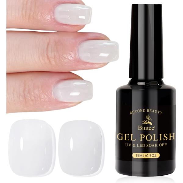 【大容量15ml】コスパの良い15mlボトル。繰り返し使えて、セルフネイル派やプロネイリストにもおすすめ。【乳白色・ミルキーホワイト】ナチュラルで上品な乳白色。オフィスネイルや日常使いにぴったりな万能カラー。【透け感あり】薄く塗ると透け感が...