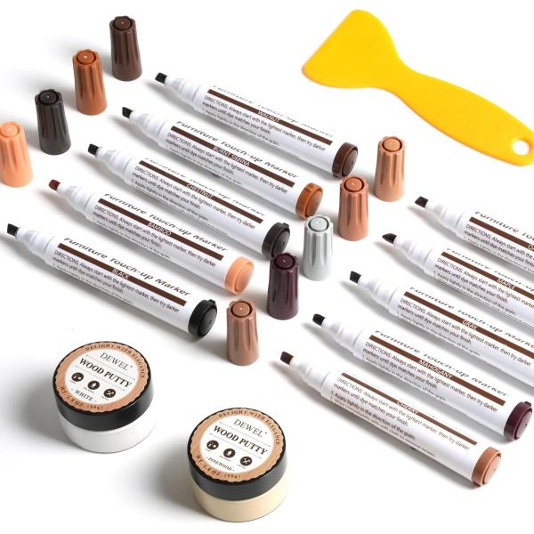 【セット内容】 補修ペン*10、木工パテ*2、手袋*2、クリーンワイパー*１、へら*1、説明書。 何かご不明な点がございましたら、いつでもお気軽にお問い合わせください。【適応な色】 補修ペン：ブラック、グレー、バンブー、マホガニー、カエデ、...