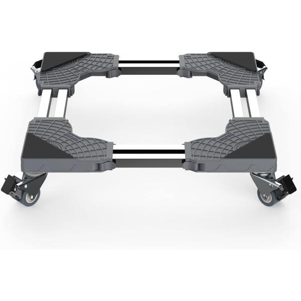 【大型家電のパートナー】：DEWEL洗濯機台が家電の移動困難、騒音振動、錆び腐食、電気漏れ、排水不便、床のキズ・色移り、引越し不便などのお悩みを解決します。【組み立て組立50％完了・改良版】：DEWEL家電置き台は再度進化 2022版が登場...