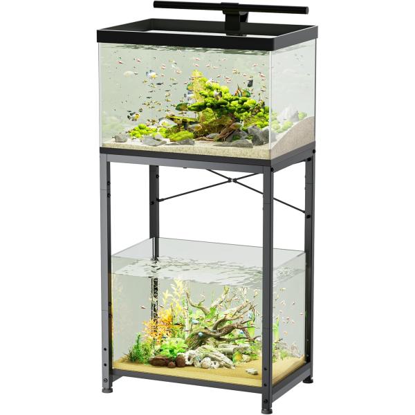 【総耐荷重160kgで支える水槽台】この水槽台の板は厚さ1.5cmの頑丈なパーティクルボード、フレームは2cm*2cmのステンレススチールを採用し、総耐荷重はなんと160kg！水槽、インクジェット複合機や事務用品のストック等の重いものを載せ...