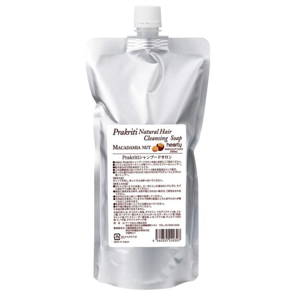 天然由来成分100%のせっけんシャンプーすっきりとした洗い上がり■人の皮脂組織に近いマカデミアナッツ油を保湿成分として配合■パラベンフリー、ノンシリコン■合成香料・動物性原料不使用■10年後の髪や地肌を考えて作られたヘアサロン発のシャンプー...