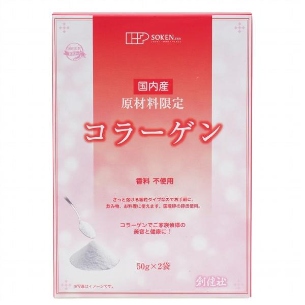 本品は国内産豚皮のみを原料として限定使用し製造したコラーゲンです。低分子のコラーゲン・ペプチドにすることにより体内での消化・吸収が向上しました。体組織をつくるたんぱく質の約３分の１はコラーゲンで出来ています。通常コラーゲンはアミノ酸から体内...