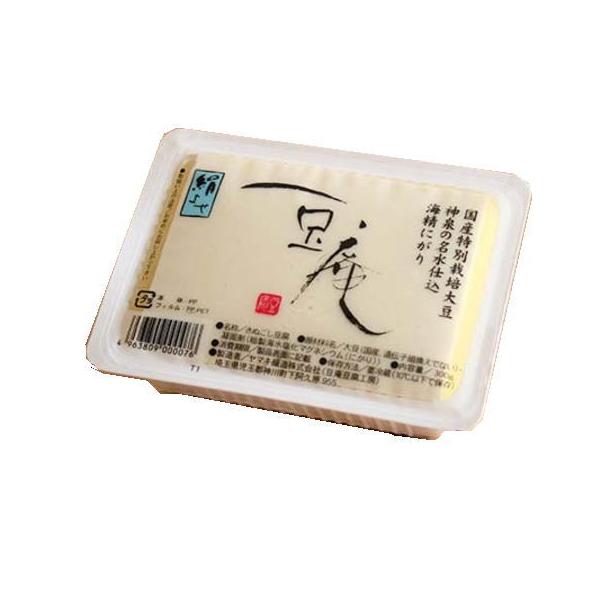 [ 商品説明 ]国産100%の特別栽培大豆使用。なめらかな口どけと大豆の甘みが味わえる絹豆腐大豆の濃厚な風味と甘み、なめらかな食感、職人が作る温豆乳寄せ。 農薬・化学肥料・除草剤の使用を控えて特別に栽培された国産大豆を使用し、伊豆大島の海水...