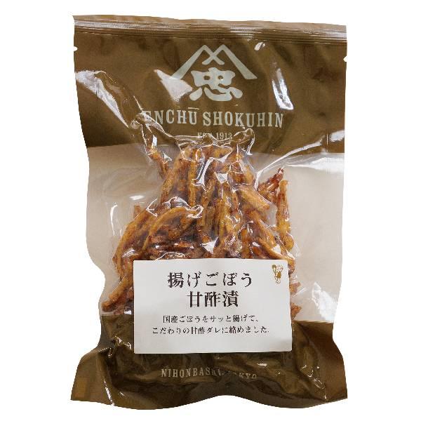 [ 商品説明 ]国内産のごぼうをきんぴらのように細くカットした後、菜種油でサッと揚げ、甘酢をからめて後を引くおいしさに仕上げたおそうざいです。ご飯のお供に、箸休めにご利用下さい。[ 原材料 ]ごぼう（国内産）、なたね油（菜種：遺伝子組み換え...