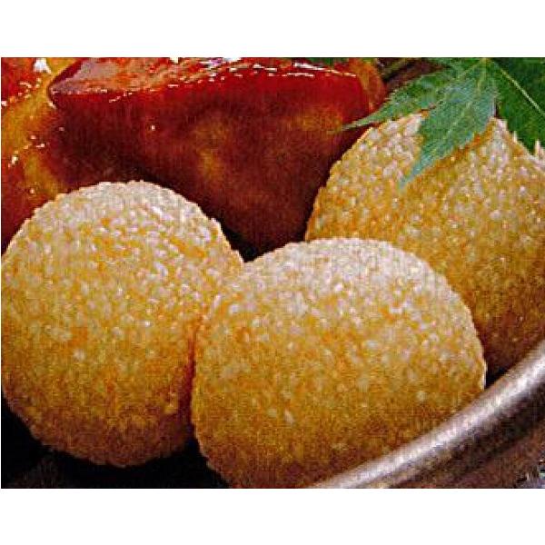 [ 商品説明 ]もちもちの食感の国産白玉粉と、優しい甘さの北海道産あんこ、そして香ばしい上品な香りのごまで作り上げた、手作りのごま団子です。[ 原材料 ]和風こし餡（国内製造）、白玉粉、粗糖、うき粉、ごま、菜種油[ 保存方法 ]要冷凍（-1...