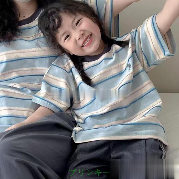 内容：トップス親子ペアがかわいい！父の日、母の日、、誕生日のギフト、パパ、ママとお子様とのお揃いに◎☆運動会、夏休み、海、プール、旅行、公園、ルームウェア、デイリーユース、スポーツ　等にオススメ！！サイズは、実寸を測っているため多少の誤差は...