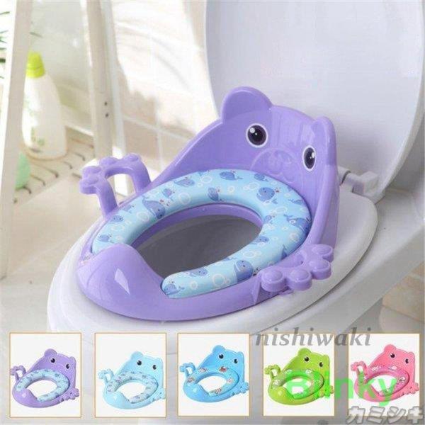 ■ 品名：子供用補助便座（蓋）■ 素材：PP■ カラー：全5色■ サイズ：写真参考■ 対象月齢：1-8歳の検索キーワード：幼児用便座トレーニング ハンドル 子供用 トイレットトレーナー ソフトクッション 補助便座 おまる トイレ ベビー　踏...