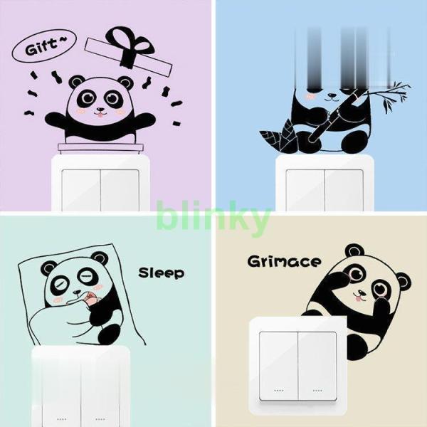 インテリア 雑貨 ウォールステッカー ルームデコ 壁紙デコ 壁紙シール アニマル ファンタジー 大人可愛い パンダ 癒し系 ブラック ホワイトインパクト 上品 カフェ風 大人空間 カラーコーディネート 華やか空間 くつろぎ空間 シンプル 高...