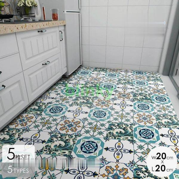 インテリア 雑貨 ウォールステッカー ルームデコ 壁紙デコ 壁紙シール シール 厚め タイル模様 モザイク模様 カラフル グリーン ブルー イエロー オレンジラグジュアリー 都会的 リラックス 温もり 大人空間 寝室 リビング ホテルライク...