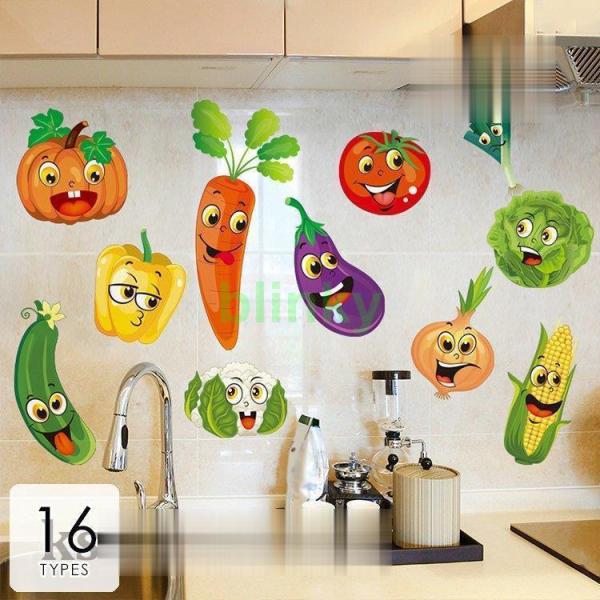 インテリア 雑貨 ウォールステッカー ルームデコ 壁紙デコ 壁紙シール イラスト キャラクター ポップ キュート グリーン オレンジ ブルー ピンク ブラック イエローカラーコーディネート モノトーン インパクト 模様替え ダイニング 可愛...