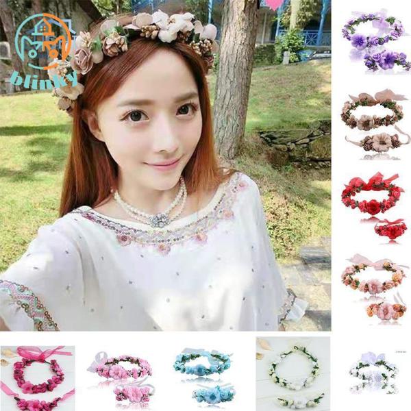 製品の説明 ★8色フラワーカチューシャ花冠・ブライダル花冠・花かんむり・フラワー・造花★ガーデンウェディング花冠・ヘアアクセサリー.パーティー花冠/結婚式/二次会/演奏会/クリスマス/イベント/舞台/髪飾り◆商品内容：ヘッド花輪+腕輪◆素材...