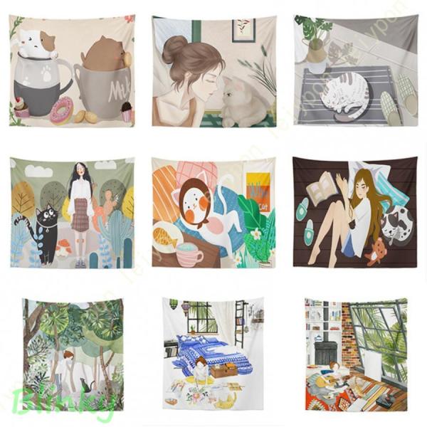 製品詳細：素材: 軽量ポリエステル。カラー：画像を参照してください【商品説明】●【デザインが独特です】終業後の疲れた気持ち、寝室に入ると、一気にリラックスできるようだった、デザインは独特で、あなたの部屋は美学的な雰囲気に満ちています。タペス...