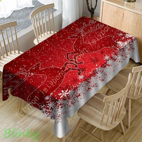 テーブルクロス クリスマスツリー柄 クリスマス 飾り オクスフォード生地 撥水 北欧 おしゃれ レッド 140cmx200cm 140*140 クリスマス テーブルクロス テーブルカバー テーブルマット ティーテーブルクロス 長方形 ローテ...