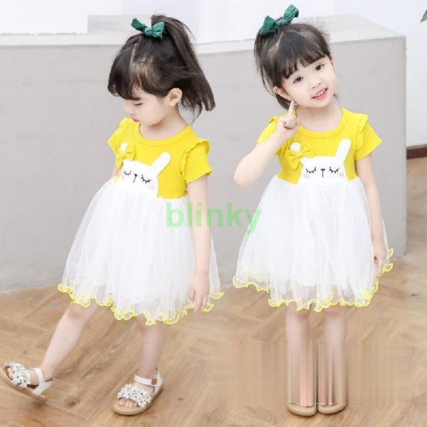 ワンピース キッズ 子供服 女の子 夏 キッズワンピース チュール フリル 子供ドレス 結婚式 お姫様 おしゃれ カジュアル 可愛い 子供服 女の子