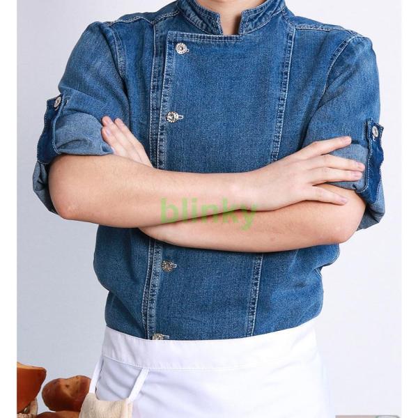 商品詳細:カラー:/ブルー/ブラックサイズ:/M/L/XL/2XL/3XL/4XL/5XL■商品説明男女兼用のコックコート・長袖/半袖ポリエステル混素材を使用しており、軽くシワになりにくく、洗濯時の乾燥が速く、取り扱いも簡単です。着心地の快...