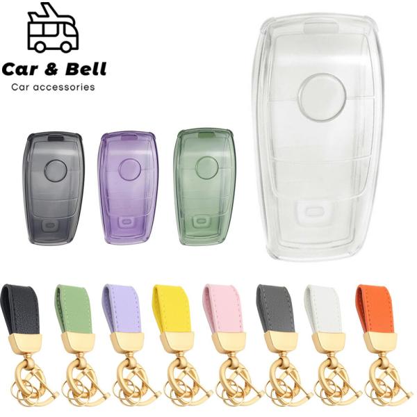 スマートキーケース メルセデスベンツ Eクラス E200 E300 E320 Sクラス S320 S350 S450 透明 キーカバー カーアンドベル KAN002026ケースカラー(CKY0024) A．クリア B．クリアブラック C．ク...