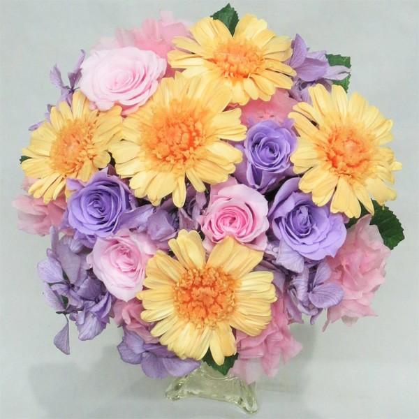 ガーベラを使ったプリザーブドフラワーブーケ