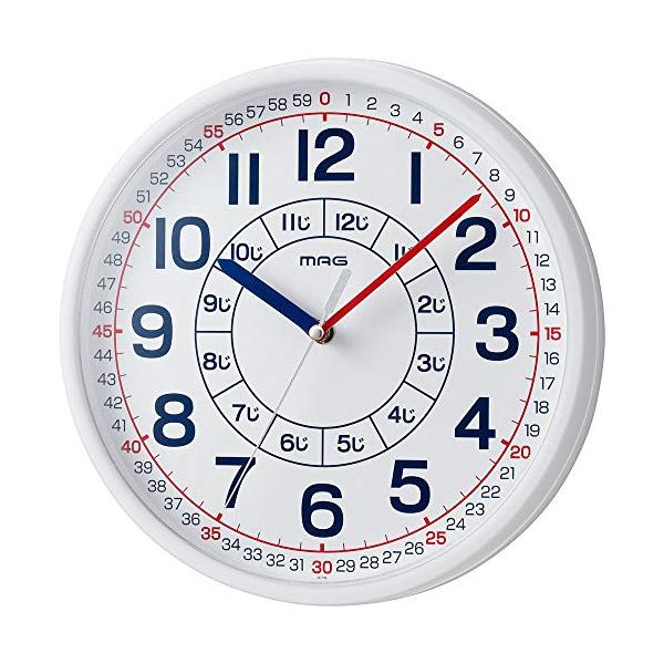 ・ホワイト 280x280x49mm W-736 WH-Z・本体サイズ:(約)高さ28.0×幅28.0×奥行き4.9cm・本体重量:(約)420g・材質:樹脂・機能:ステップ秒針・推奨電池:単3乾電池×1 (別売)●時計の読み方が学べるアナ...