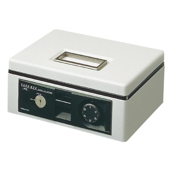 【商品概要】【寸法】272×215×113mm【サイズ】A5【内寸法(W×D×H)】231×160×57mm【色】ライトグレー【材質】本体/鋼板(焼付塗装)、本体ケース・トレー・前面パネル/ABS【その他】フタハネ上げ調節付き、鍵2個付き、...