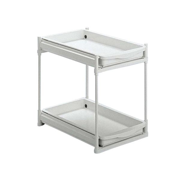 【商品概要】大型トレーでたっぷり収納、大型車輪でスムーズに引き出せます。収納する調味料などに合わせて、棚の高さを3段階に調節できます。耐荷重 / 8kg(上段:3kg、下段:5kg)材質 / トレー・キャップ:ポリプロピレン、車輪:ポリアセ...