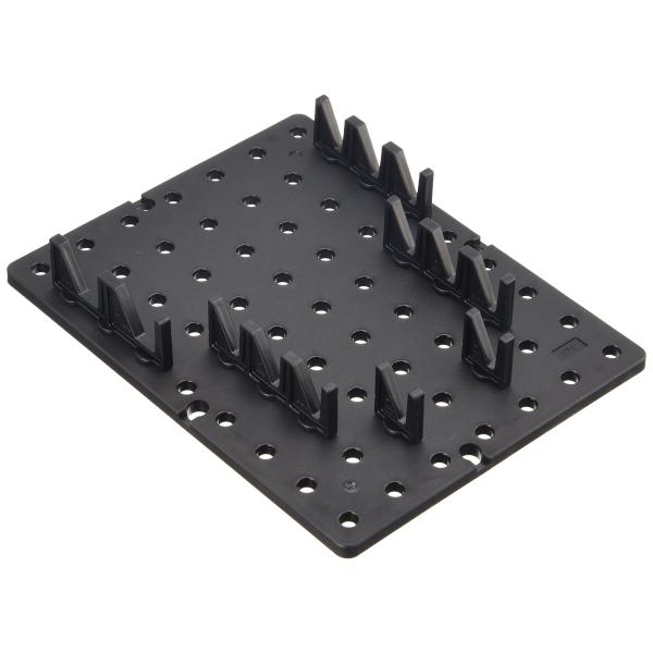 【商品概要】サイズ:180×140×5.5mmセット内容:ベース、ラックピンA、ラックピンB、ラックピンC、ピン、ジョイントツールケースに入れて、レンチ類を収納できるラック工具箱やキャビネット内の工具のすっきり収納補助具ベースの組換えやラッ...
