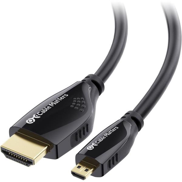 【商品概要】【Micro HDMI-HDMIケーブル】マイクロHDMI 変換ケーブルにてお使いのタブレット、スマートフォン、カメラなどMicro-HDMI対応のデバイスをUltra 4K TV (UHD TV)、HDTV、モニター、プロジェ...