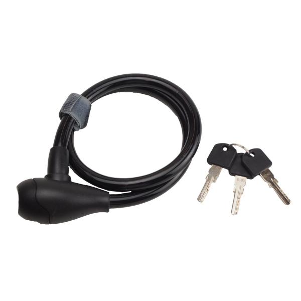 【商品概要】原産国:中国製品サイズ:Φ12mm×700mm製品重量:(約)230g材質:ワイヤー/鉄(太さ約Φ7.0mm)、表部/PVCコーティング、シリンダー部/鉄ABSカバーディンプルキー3本付【商品説明】不正開錠に強いディンブルキーが...