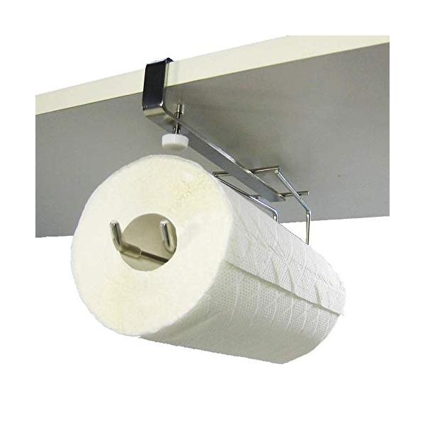 【商品概要】吊り戸棚板に差し込んで使えるキッチンペーパー専用ハンガーラック。棚板に差し込んだ後、ネジで締めて下さいくるくる回ってカットしにくい、ロールペーパーを片手でカットしやすくした独自の形状ですサビや水に強いから、濡れたフキンも安心して...