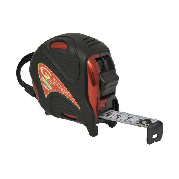 【商品概要】テープ幅:25mmテープ長さ:5.5m目盛仕様:尺相当(1/33m)両面目盛・4点鋲&amp;移動爪・ショックアブソーバー付・2×4スタッドマーク付・シリカコーティング・耐久爪注意:テープにひび割れが生じた時は、使用しないでくだ...