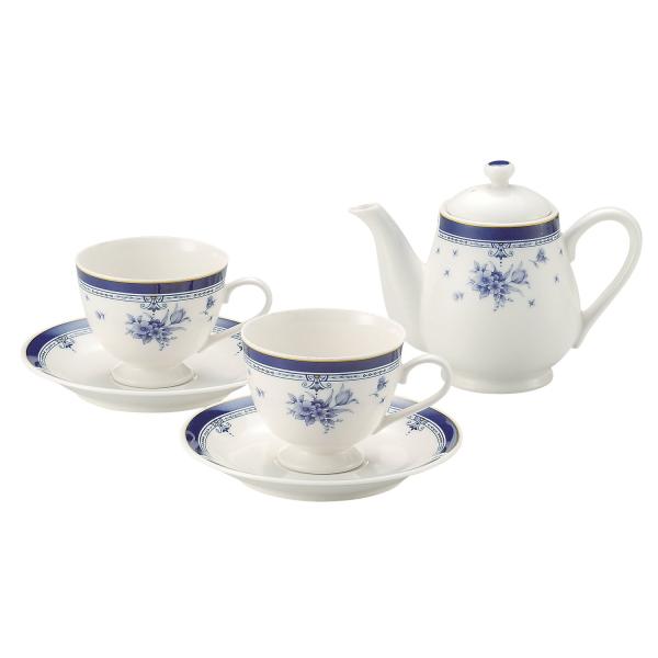 【商品概要】サイズ:カップ-約幅11×奥行き8.5×高さ7cm、ソーサー-約直径15×高さ2cm,ポット-約幅16.8×奥行き6.8×高さ12.7cm素材:ニューボン生産国:中国容量:約200mlセット内容:カップ&amp;ソーサー×2,ポ...