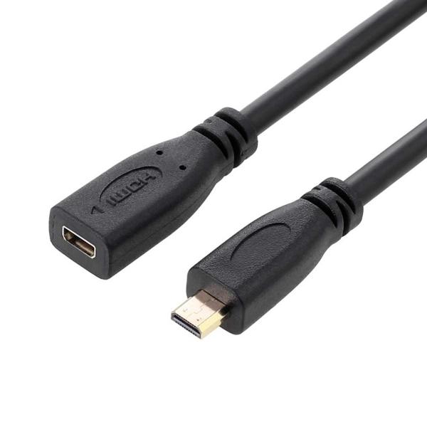 【商品概要】HDMI 1.4 DタイプMicro HDMIオス-マイクロHDMIメスM/F延長ケーブル 30cmコネクター1: マイクロHDMIオス。コネクター2:Micro HDMIメス。高解像度マルチメディアインターフェース用のHDMI...